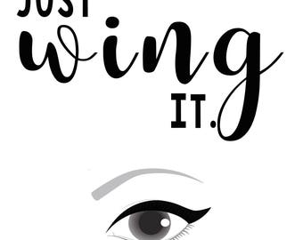 Just wing it quote | Etsy
