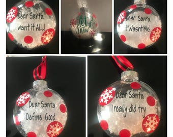 Dear santa ornament | Etsy