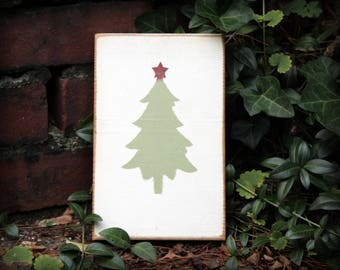 Christmas tree sign | Etsy