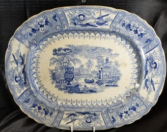 Blue transferware | Etsy