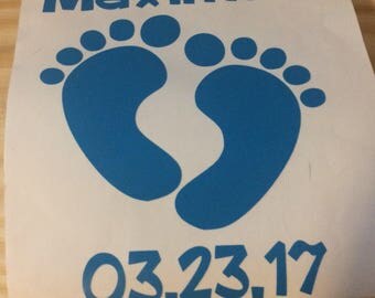Baby feet decal | Etsy