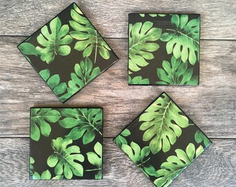 Tropical coasters | Etsy