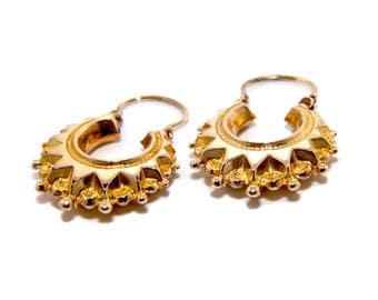 Gold gypsy earrings | Etsy