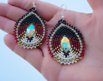Native american beaded earrings | Etsy