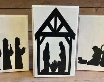 Nativity silhouette | Etsy