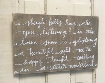 Christmas carol sign | Etsy