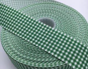 Green plaid ribbon | Etsy
