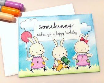 Bunny pun card | Etsy