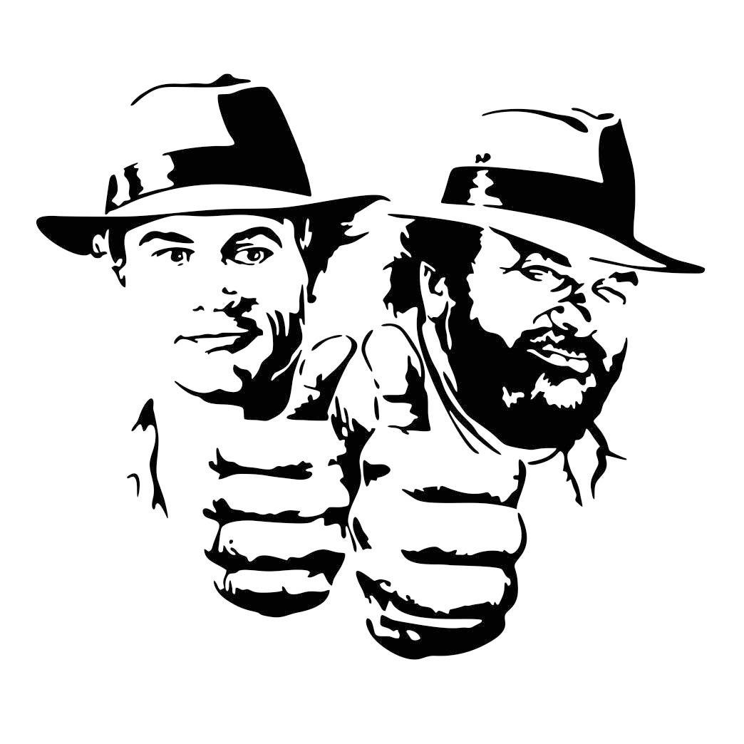 Bud Spencer and Terence Hill Graphics SVG Dxf EPS Png Cdr Ai