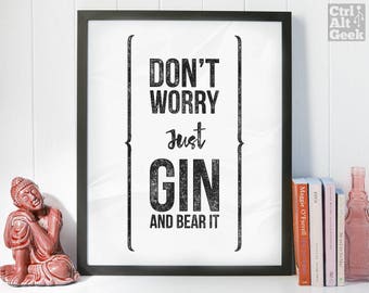 Gin poster | Etsy