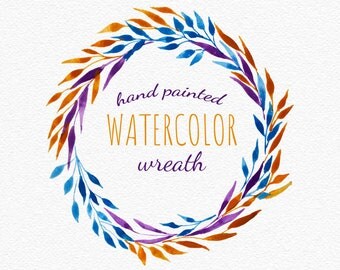 Colorful Leaf Clip Art Watercolor leaf collection pink