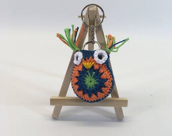 Crochet Pattern Owl Key Cosy keycover cozy uk or us crochet
