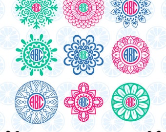Monogram Mandala SVG