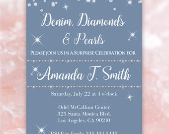 Denim and diamonds | Etsy