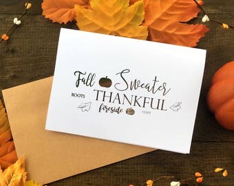 Fall greeting card | Etsy