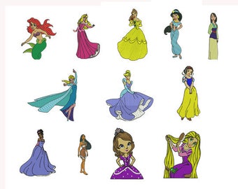 Princess embroidery | Etsy