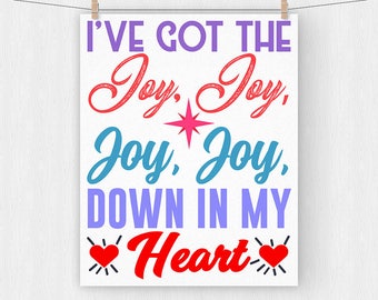 Joy down in my heart | Etsy
