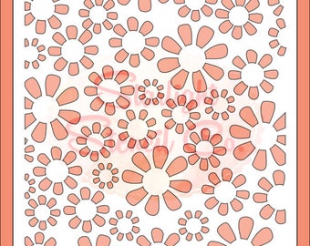 Daisy stencil | Etsy