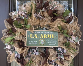Army wreath | Etsy