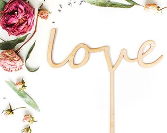 Love cake topper | Etsy