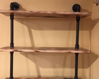 Black pipe shelf | Etsy