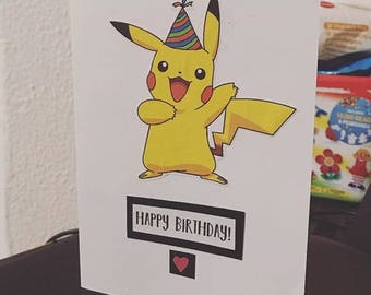 Pikachu card | Etsy