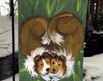 Blue Merle Sable Tri Color Shelties Christmas