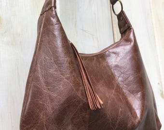Leather hobo bag | Etsy