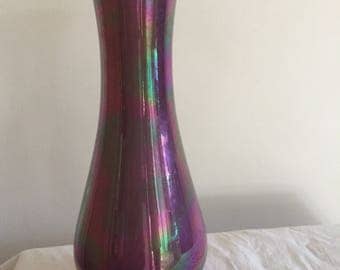 Colored glass vases | Etsy