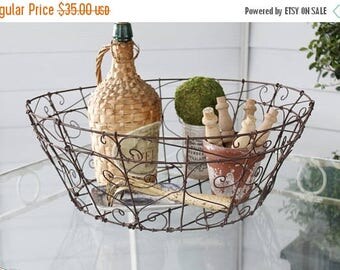 Round wire basket | Etsy