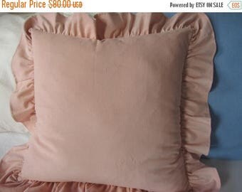 Velvet ruffle pillow | Etsy