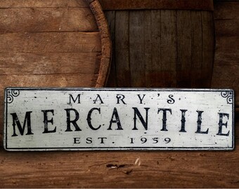 Rustic General Store Mercantile Wood Sign Hand Crafted