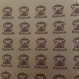 Potluck dinner planner stickers