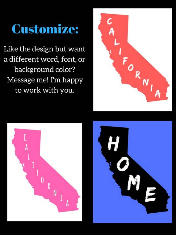 California Print / DIGITAL Map / California Map Printable Art