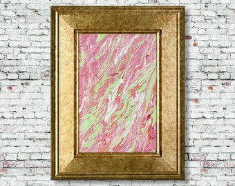 Pink abstract art | Etsy
