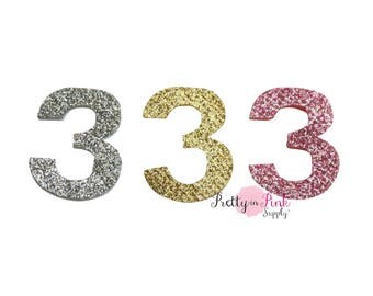 Glitter number | Etsy