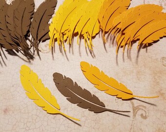 Feather die cut | Etsy
