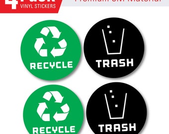 Trash can decal | Etsy