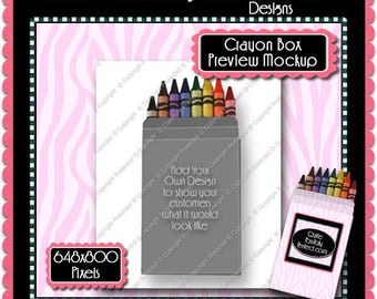 Crayon box template | Etsy