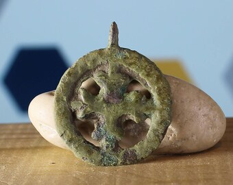 Solar cross pendant | Etsy
