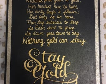 Stay gold ponyboy | Etsy