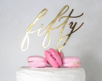 50 cake topper | Etsy