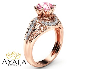 Ayala Jewelry Unique Engagement Ring Rose Gold by AyalaDiamonds