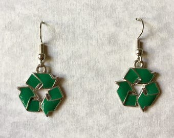 Recycle symbol charm | Etsy