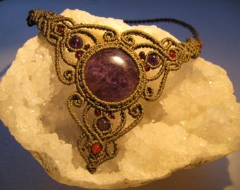 Macrame necklace | Etsy