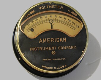 Vintage voltmeter | Etsy