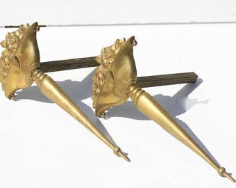 Art deco curtain rod | Etsy