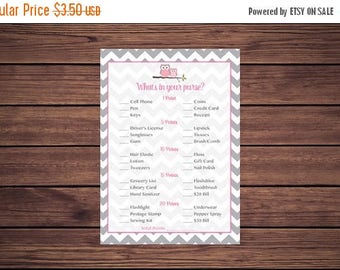 Owl Whats in Your Purse Shower Game Whats In Your Purse Baby