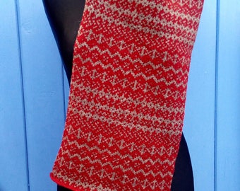 Fair isle scarf | Etsy