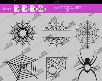 Spider web svg | Etsy